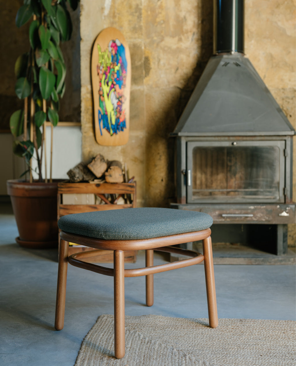 Lana Ottoman - Wood – hightower.design