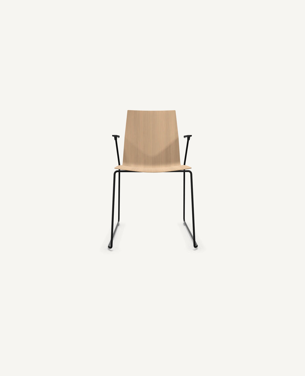 FourCast®2 Chair, Bentwood Shell, Sled Base - with Arms – hightower.design