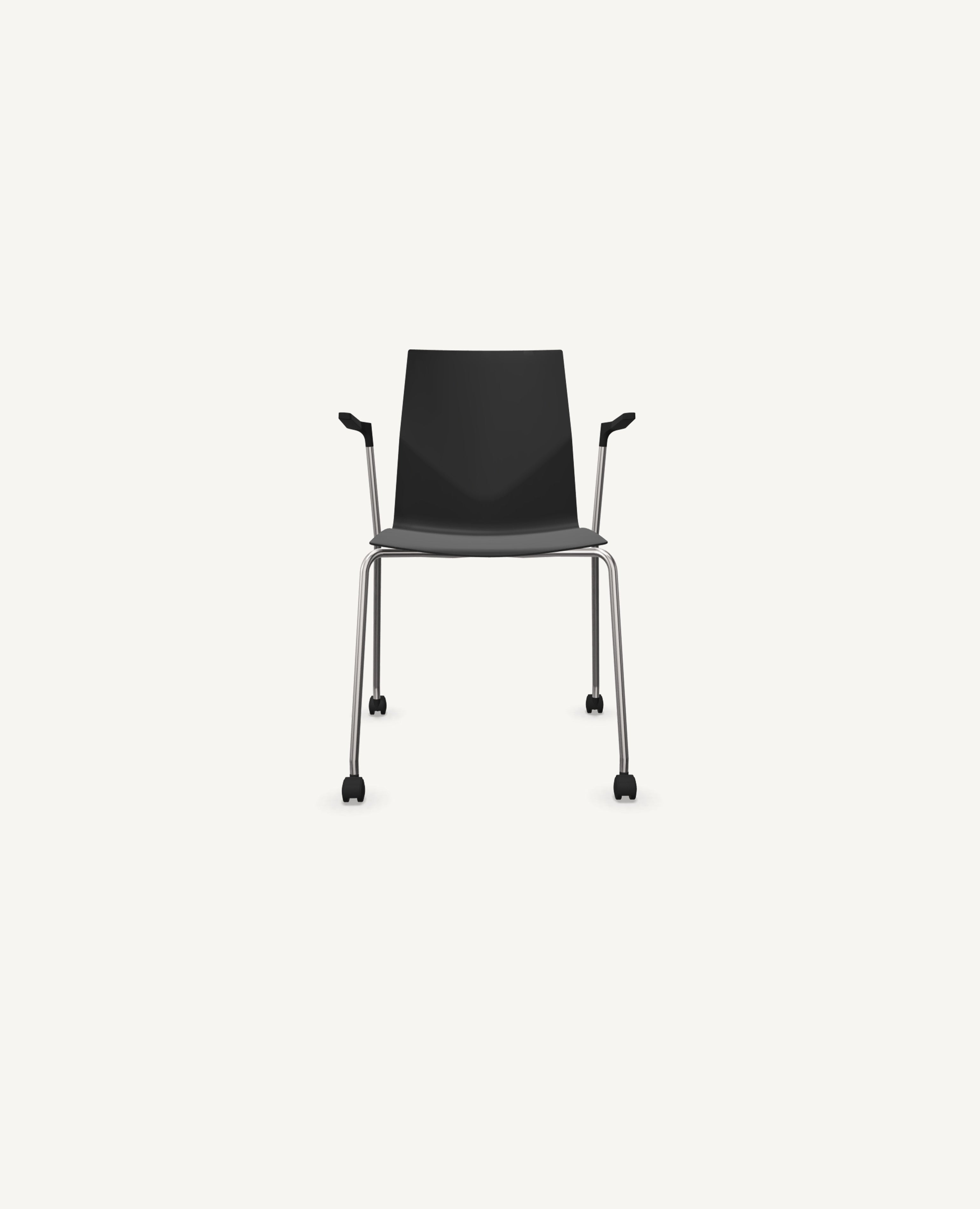 FourCast 2 Chair 4 Leg Base with Casters with Arms