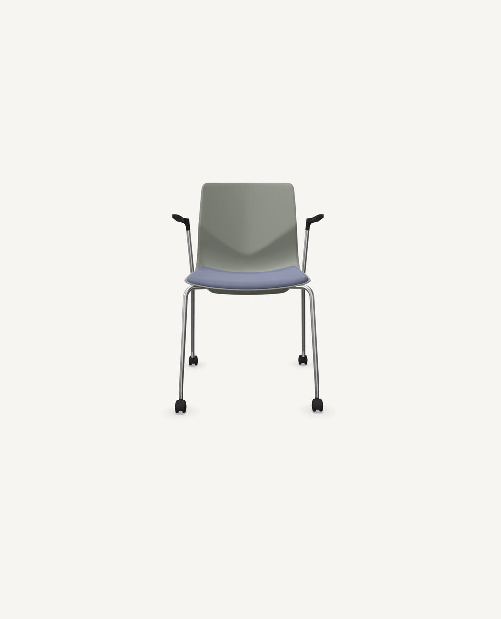FourSure® Chair, 4 Leg Base with Casters, with Seat Pad - with Arms ...