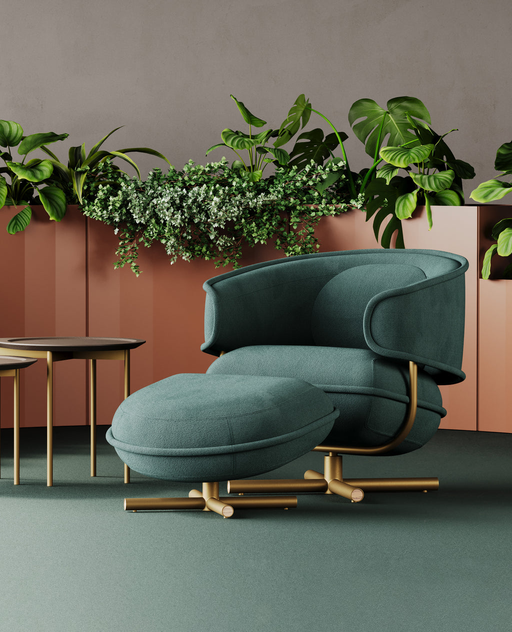 Flote Lounge Chair, Matching Welt Detail - Swivel Base with Auto Retur ...