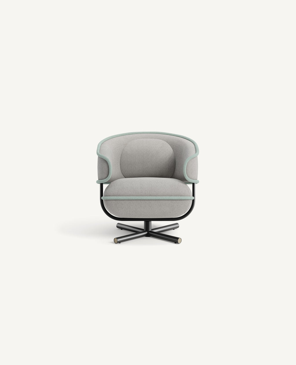 Flote Lounge Chair, Contrasting Welt Detail - Swivel Base with Auto Re ...