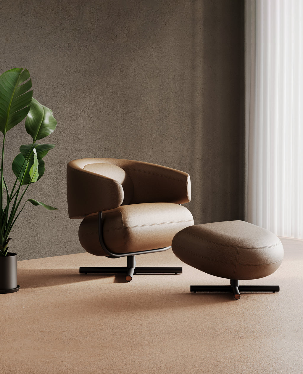 Flote Ottoman - X-Base – hightower.design