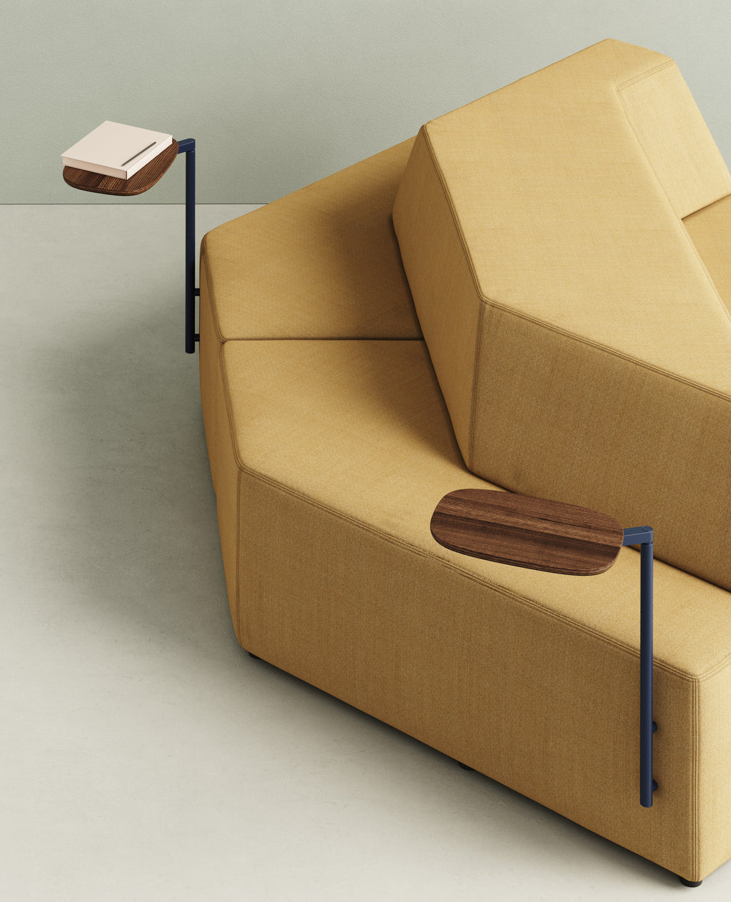 Prism Bench with Back, Two-Sided - 118" Width – hightower.design