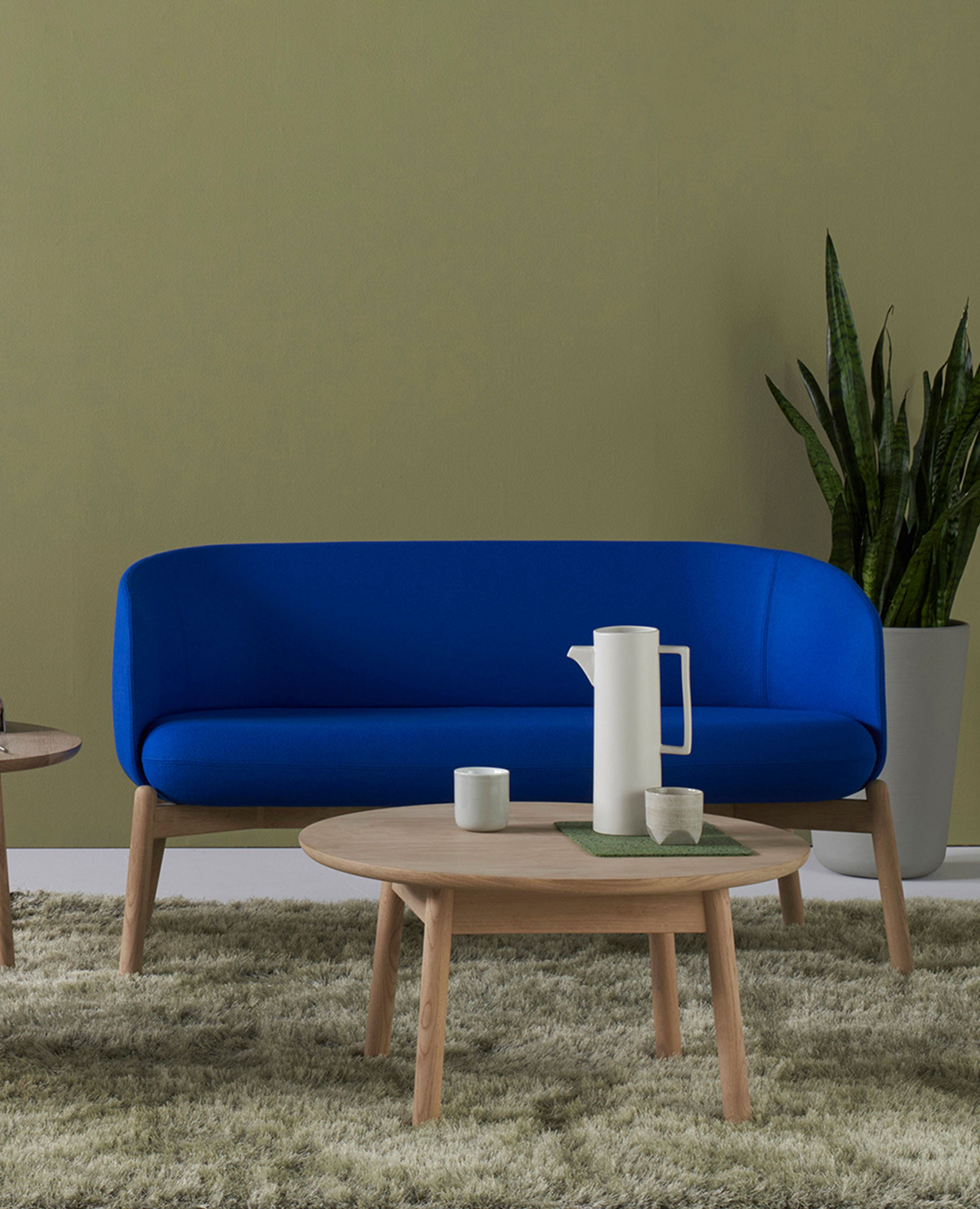 Nest Two Seat Sofa Wood Base